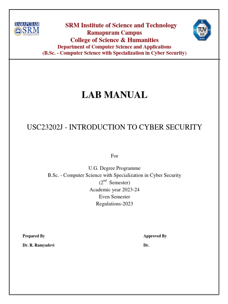 ICS LAB MANUAL 2023-Final | PDF | Port (Computer Networking) | Transmission Control Protocol