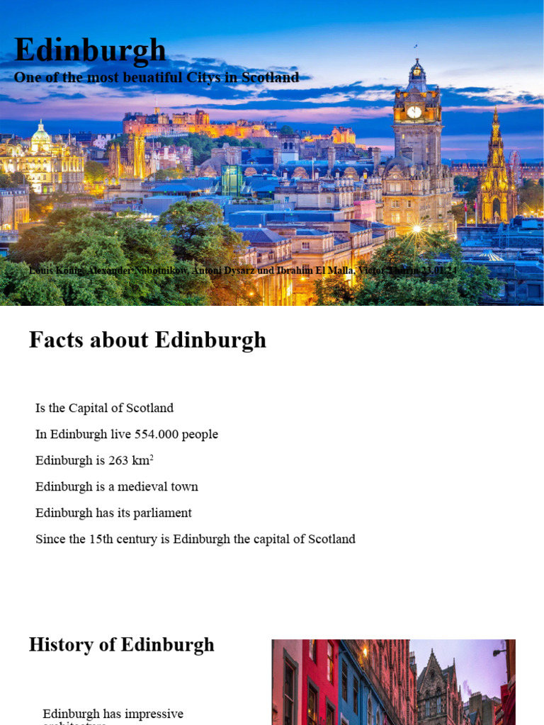 Edinburgh: A Cultural and Historic Gem | PDF | Social Science