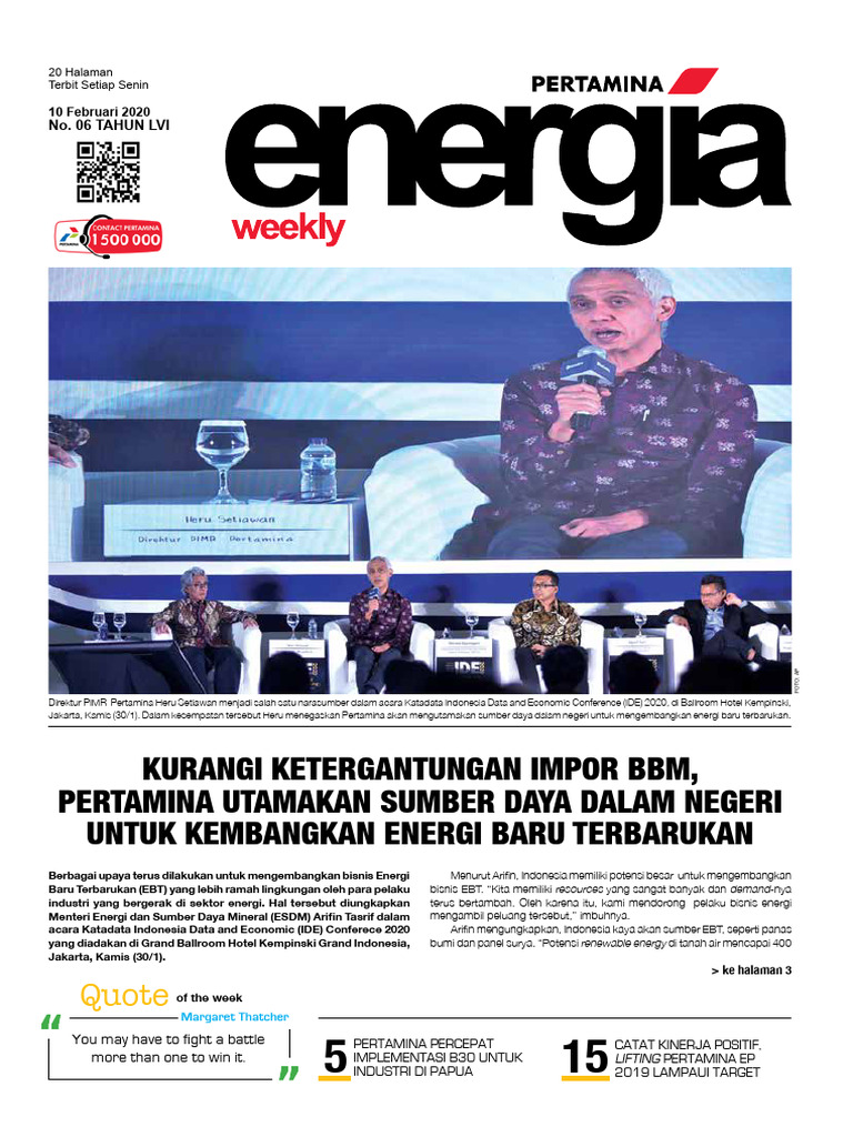 Energia Weekly 10 Februari 2020 Pdf Karier Perkembangan Bisnis