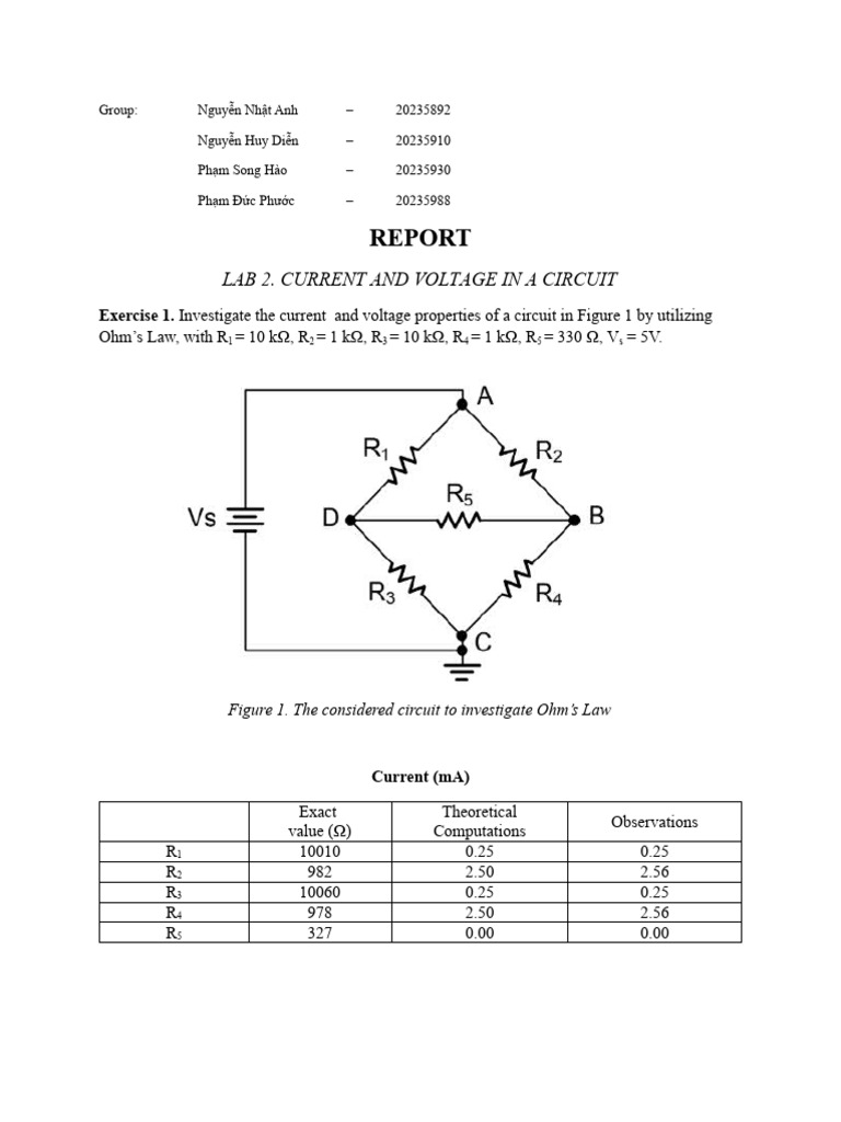 Circuit Analysis: Ohm's & Kirchhoff's Laws | PDF | Electrical Network ...