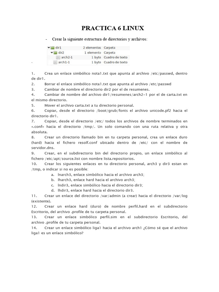 Practica 6 Linux | PDF | Estudios de idiomas extranjeros | Arte