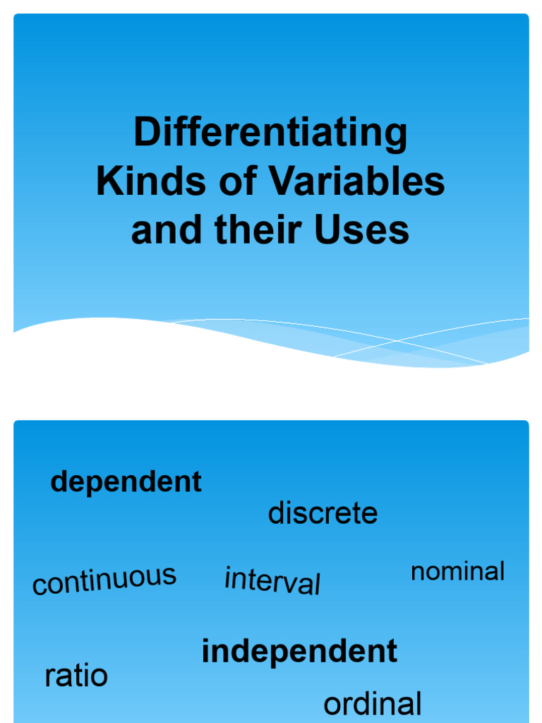 Variables | PDF | Level Of Measurement | Categorical Variable