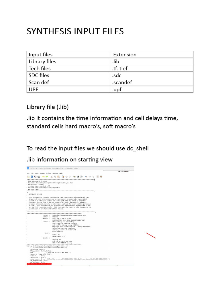 VLSI Input Files Overview | PDF