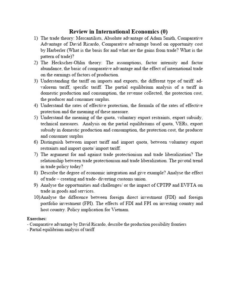 Review International Economics | PDF