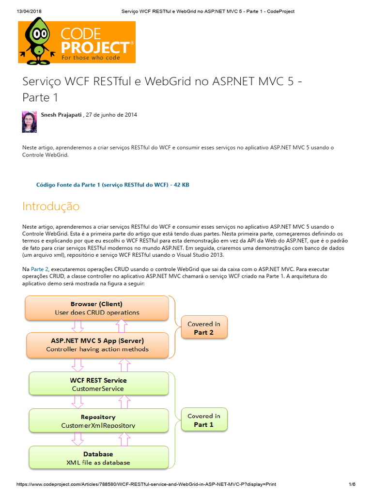 Serviço WCF RESTful e WebGrid No ASP - NET MVC 5 - Parte 1 ... Serviço WCF RESTful e WebGrid No ASP - NET MVC 5 - Parte 1 ...