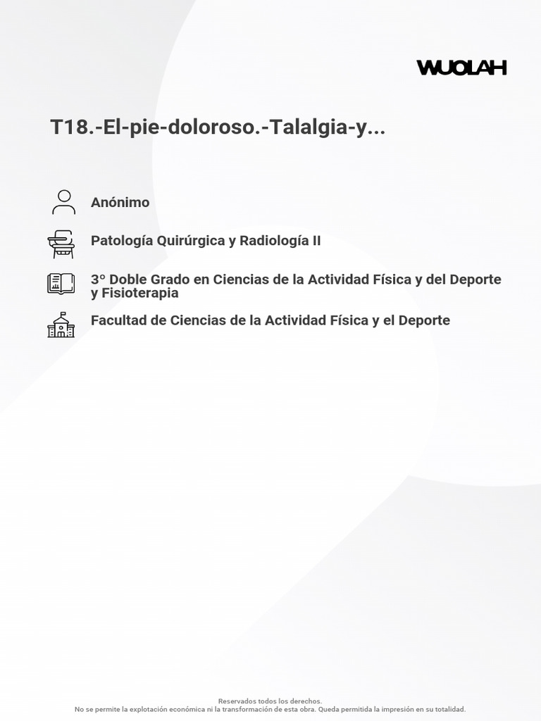 Talalgia: Dolor y Tratamientos | PDF | Dedo del pie | Anatomía del ...