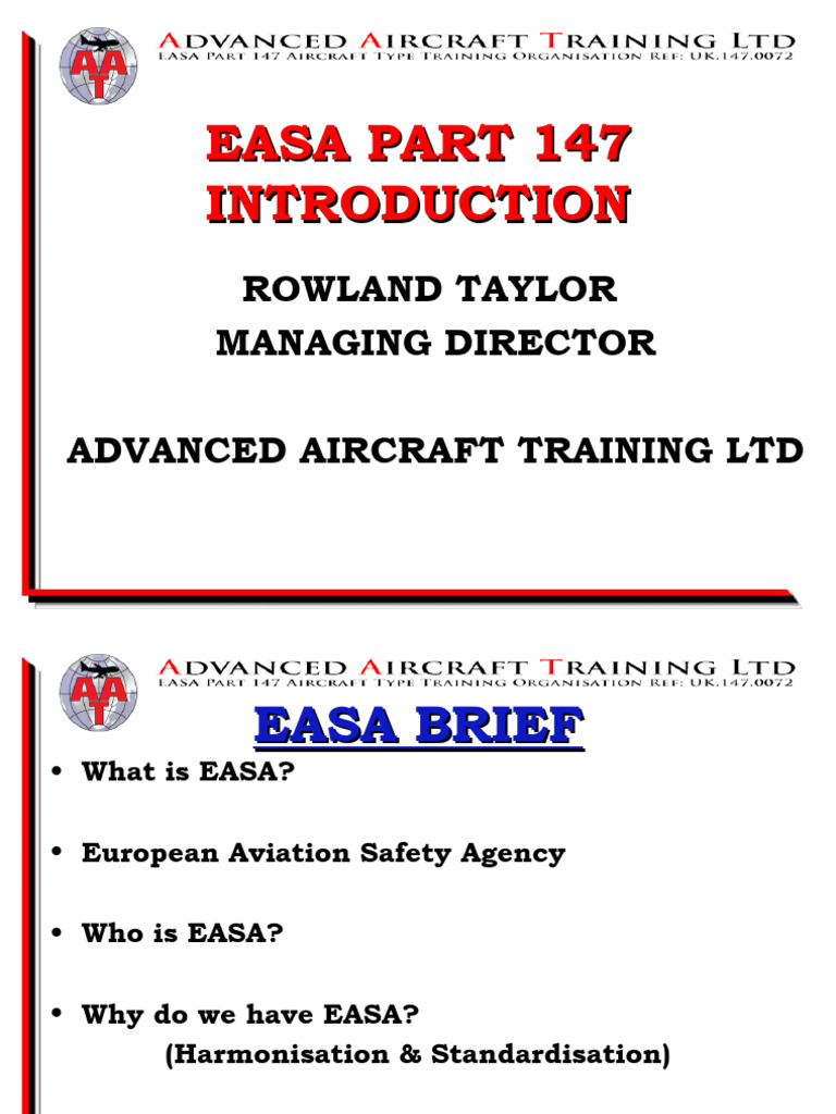 EASA Part 147 Training Overview | PDF | Audit
