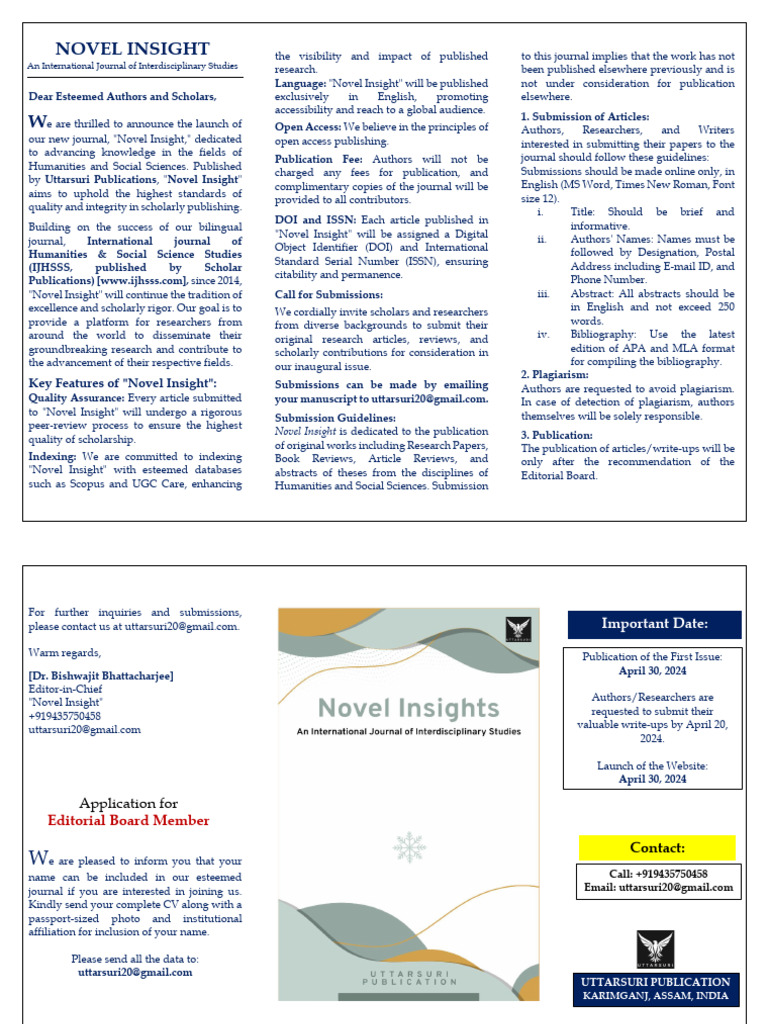 Dear Esteemed Authors and Scholars | PDF | Academic Journal | Academic ...