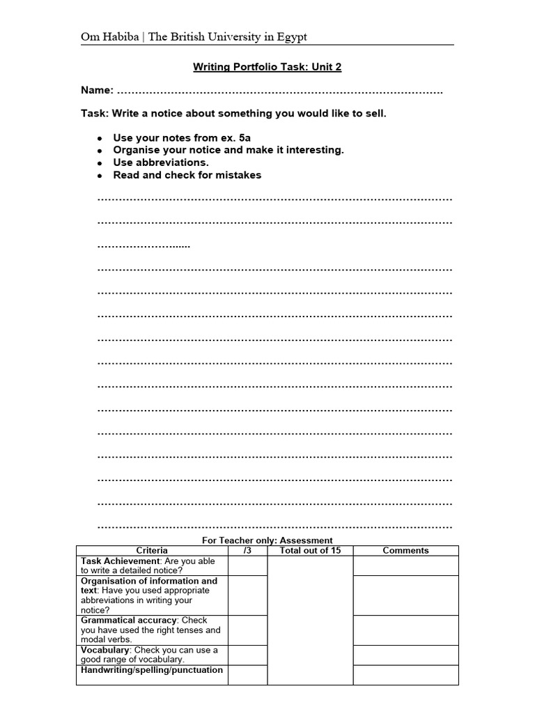 Unit 2 Writing Portfolio Task | Download Free PDF | Semantic Units | Linguistic Typology