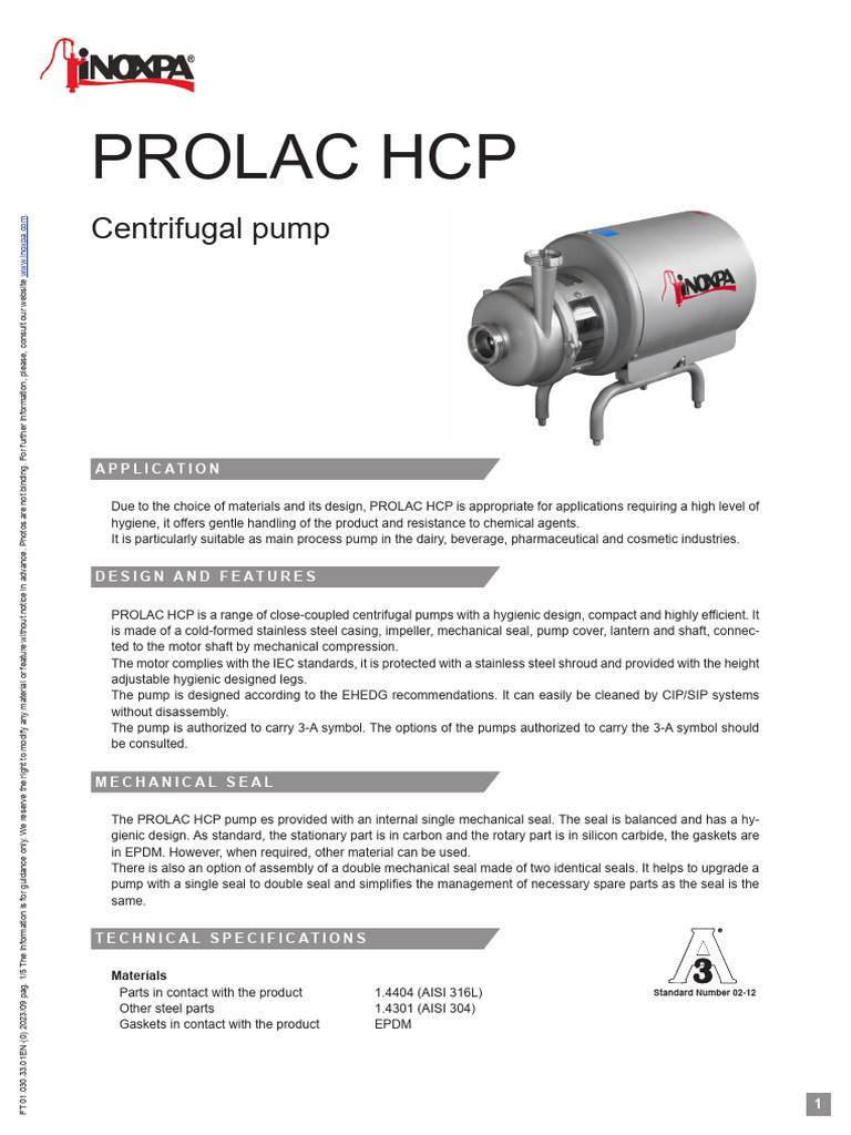 01.030.33.01EN Pump Data Sheet | Download Free PDF | Pump | Mechanical ...