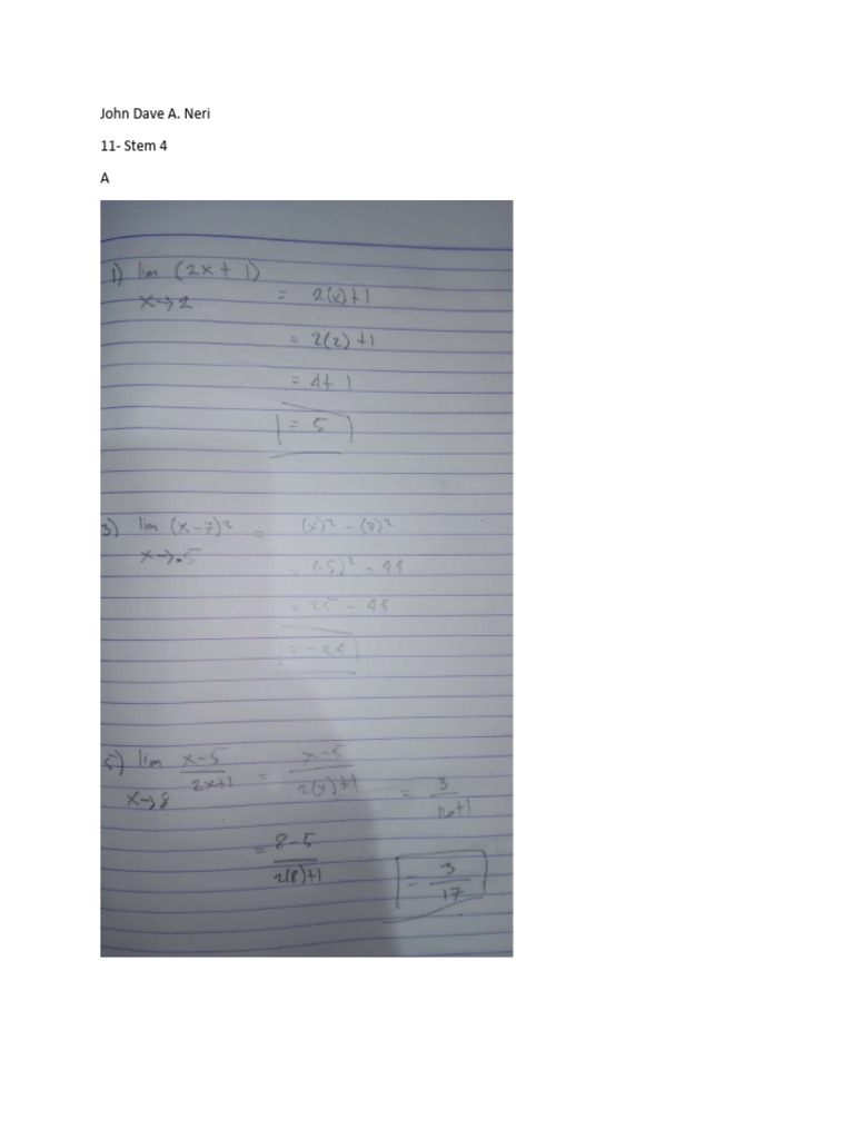 Basic cal assignment | PDF