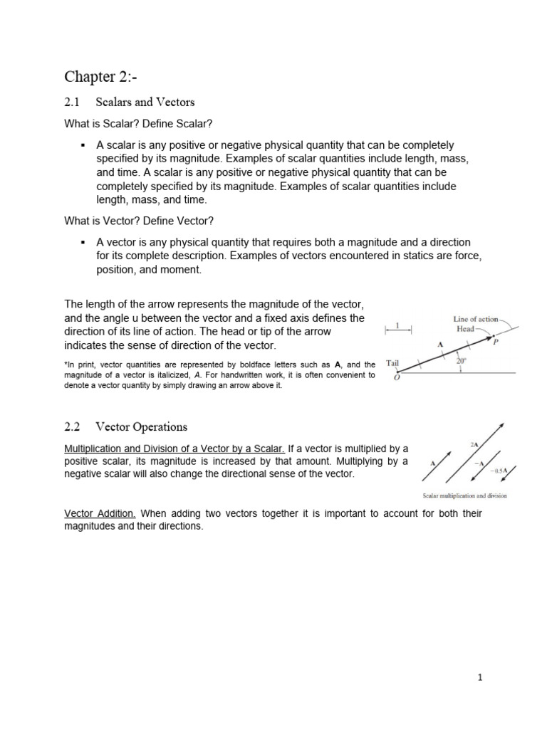 Chapter 2 Pdf Euclidean Vector Cartesian Coordinate System