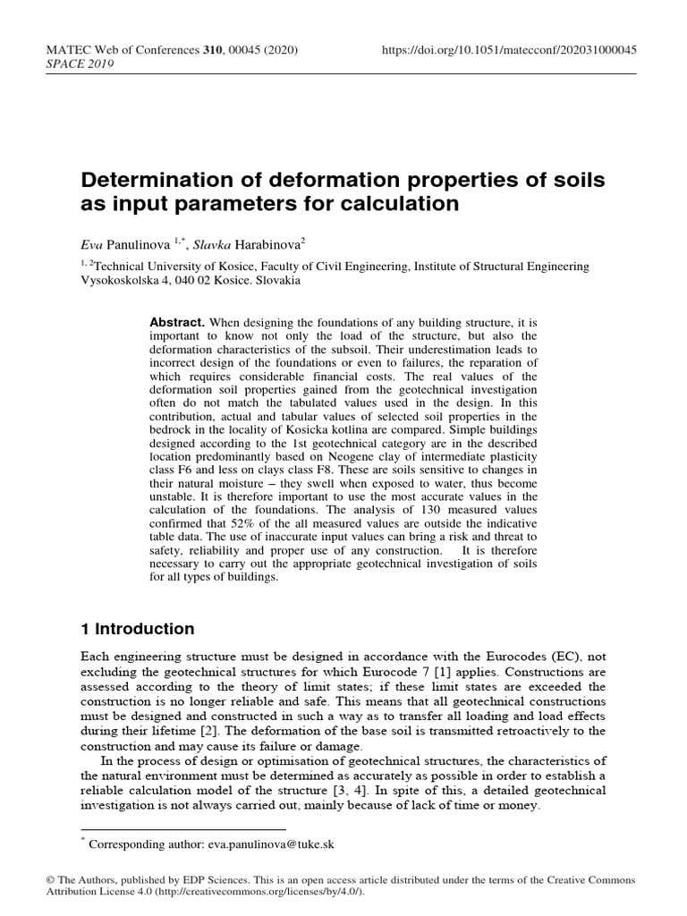 Soil Deformation Modulus | PDF | Geotechnical Engineering | Deformation (Engineering)