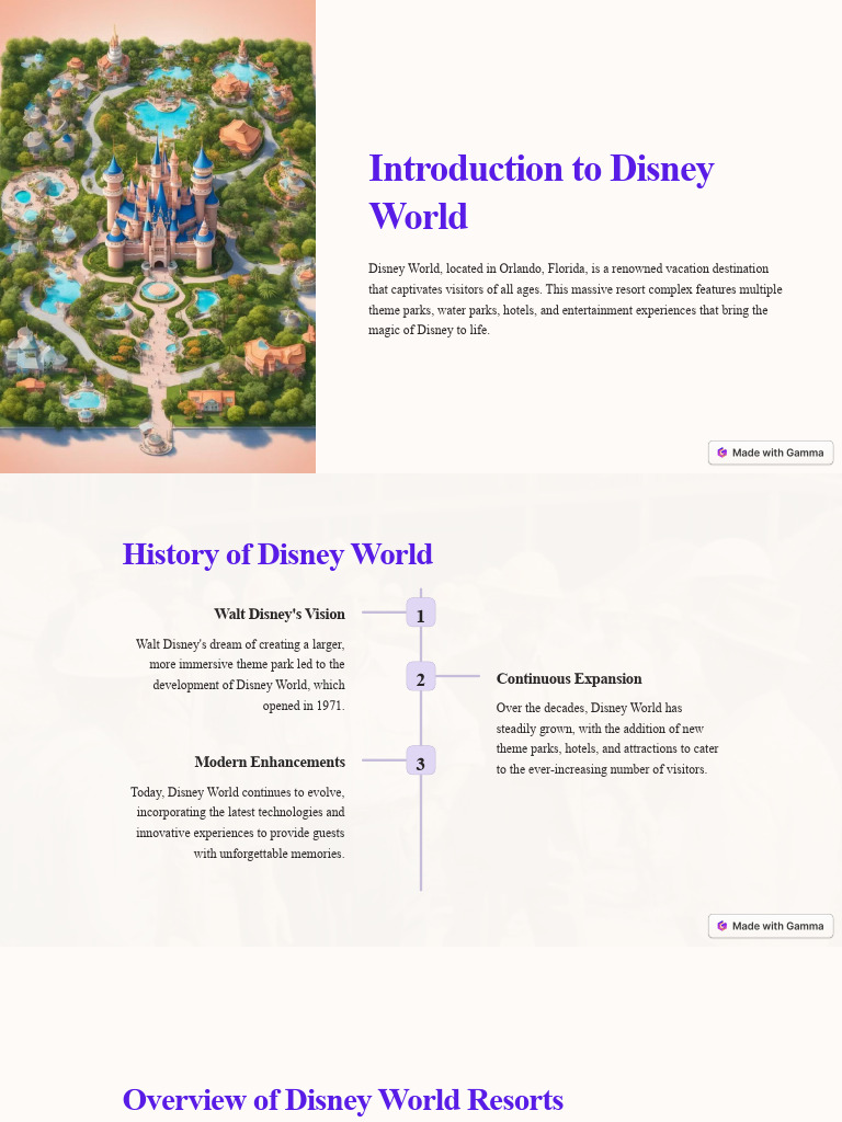 Introduction To Disney World | PDF | Walt Disney World | Amusement Park