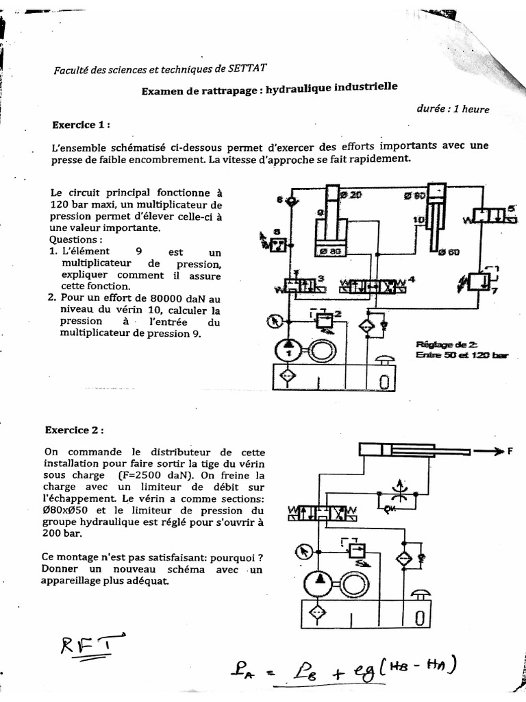 Examen Hydraulique | PDF