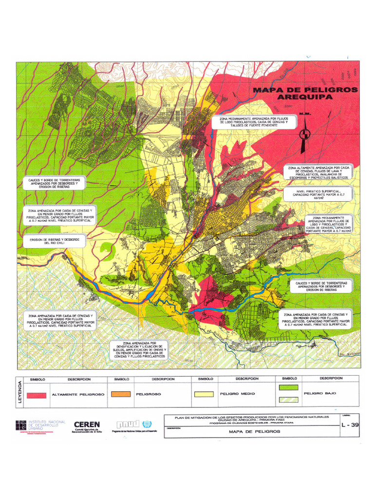 Mapa Peligro Arequipa 2001 | PDF