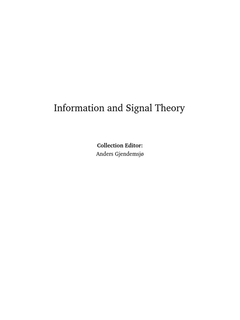 Information and Signal Theory 19.20 | PDF | Convolution | Discrete Time ...