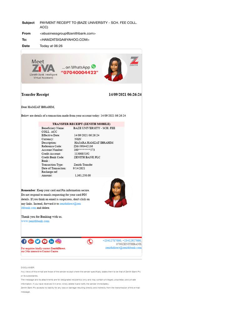 University Fee Payment Receipt | PDF | Banks | Receipt