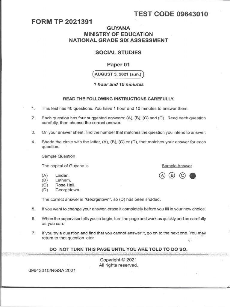 Social Studies Paper I-1 | PDF
