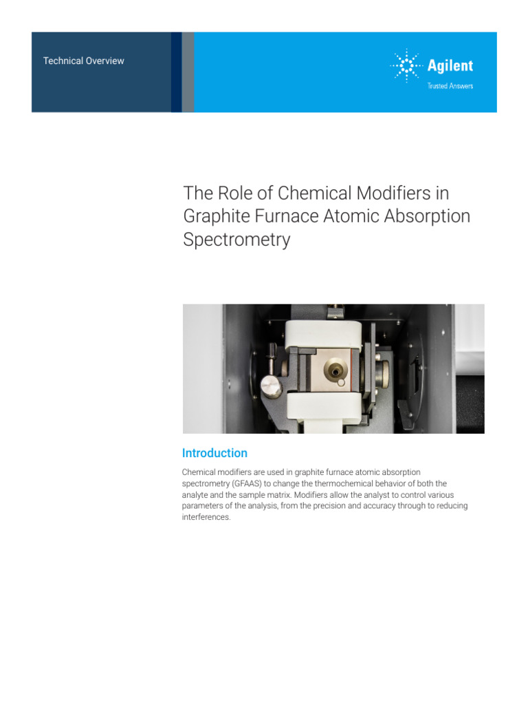 5991-9155EN Modifiers Gfaas Techoverview | PDF | Atomic Absorption ...