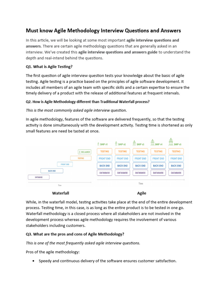 059 Must-know-Agile-Interview-Questions | PDF | Scrum (Software ...