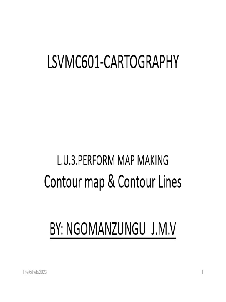 LSVMC601 LU.3 ContourLines 2023 | PDF | Contour Line | Interpolation