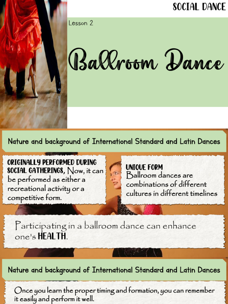 Q3 P E 9 Lesson 2 | PDF | Ballroom Dance | Dances