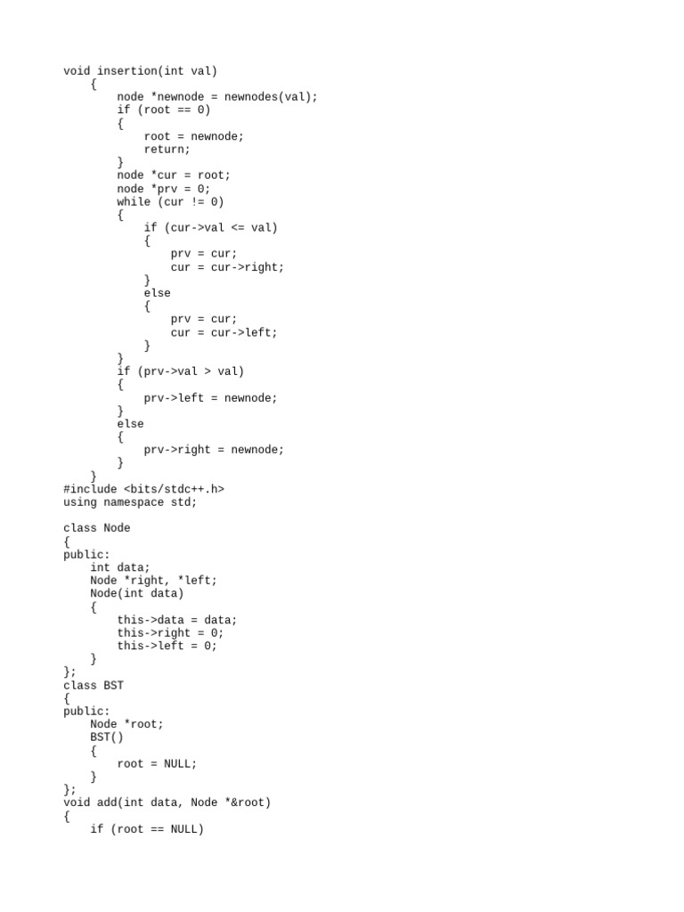 BST | PDF | Computer Programming | Algorithms And Data Structures BST | PDF | Computer Programming | Algorithms And Data Structures