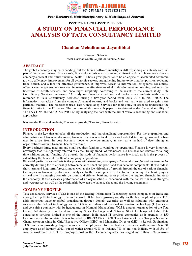 TCS Financial Performance Analysis 2017-2022 | PDF | Market Liquidity ...