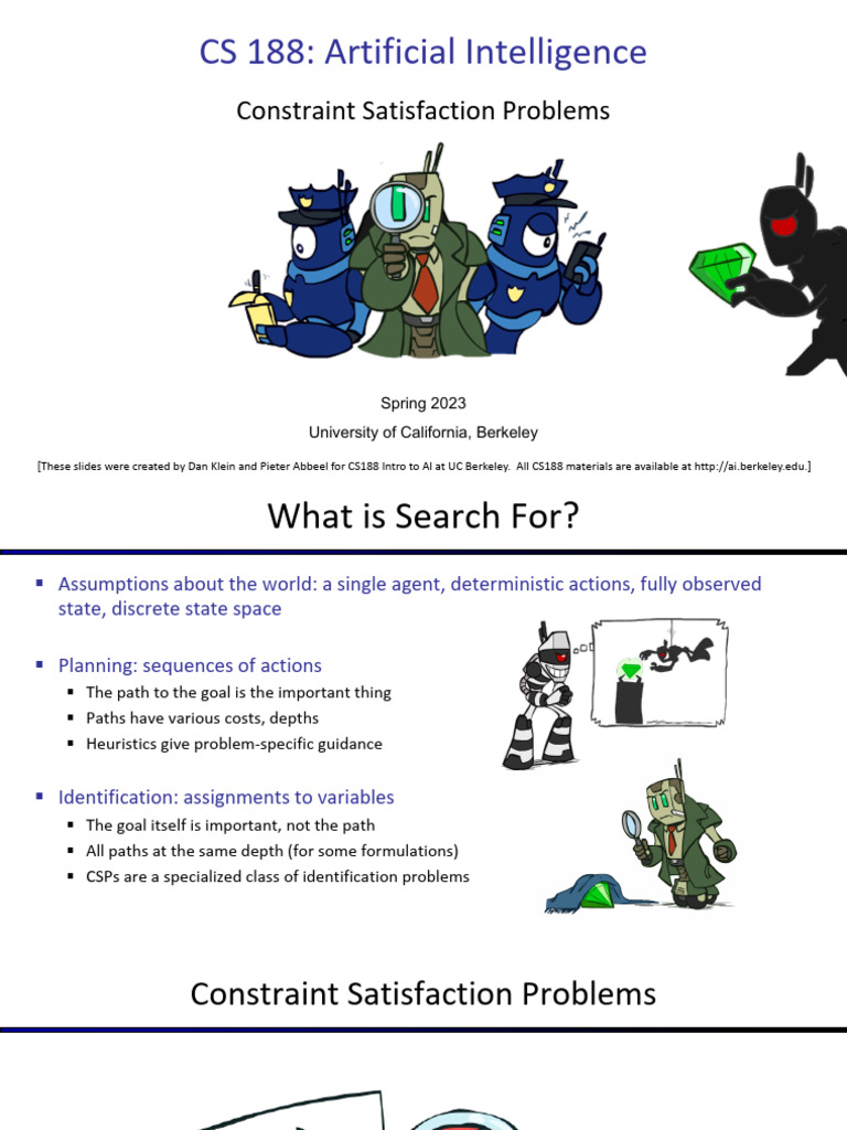 Cs188-Sp23-Lec07 CSP | PDF | Time Complexity | Applied Mathematics