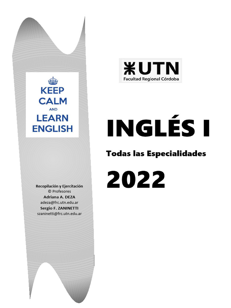 Apunte Ingles I 2022 Ad SZ Final | PDF | Palabra | Diccionario