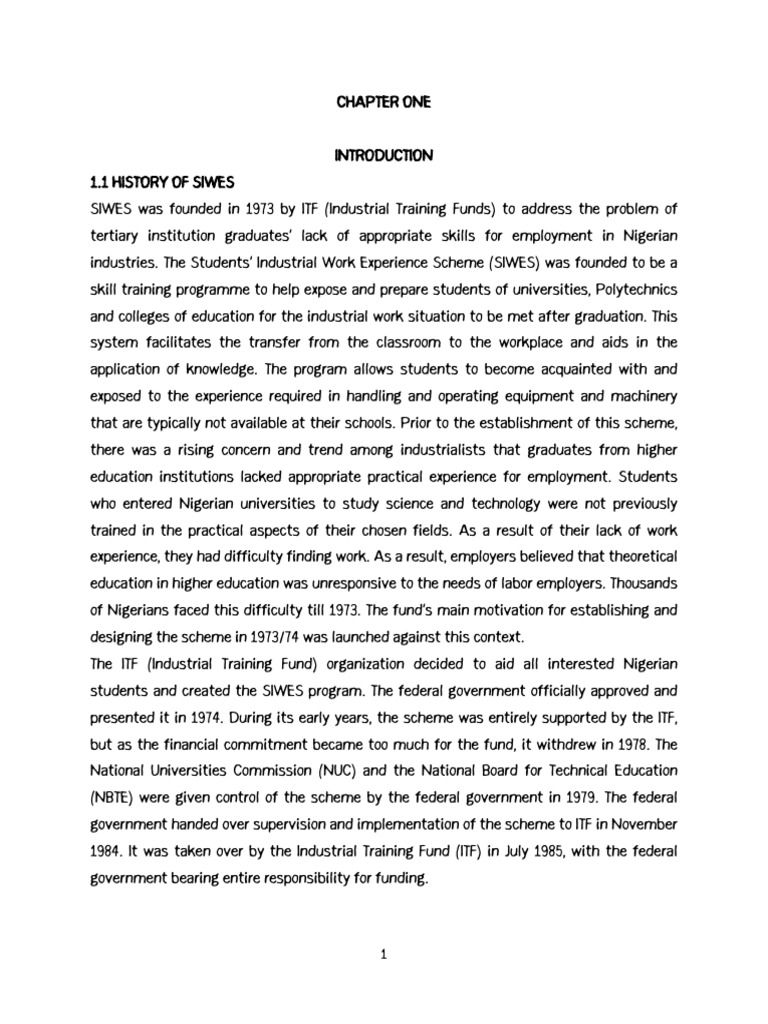 History of SIWES Program in Nigeria | PDF | Websites | World Wide Web