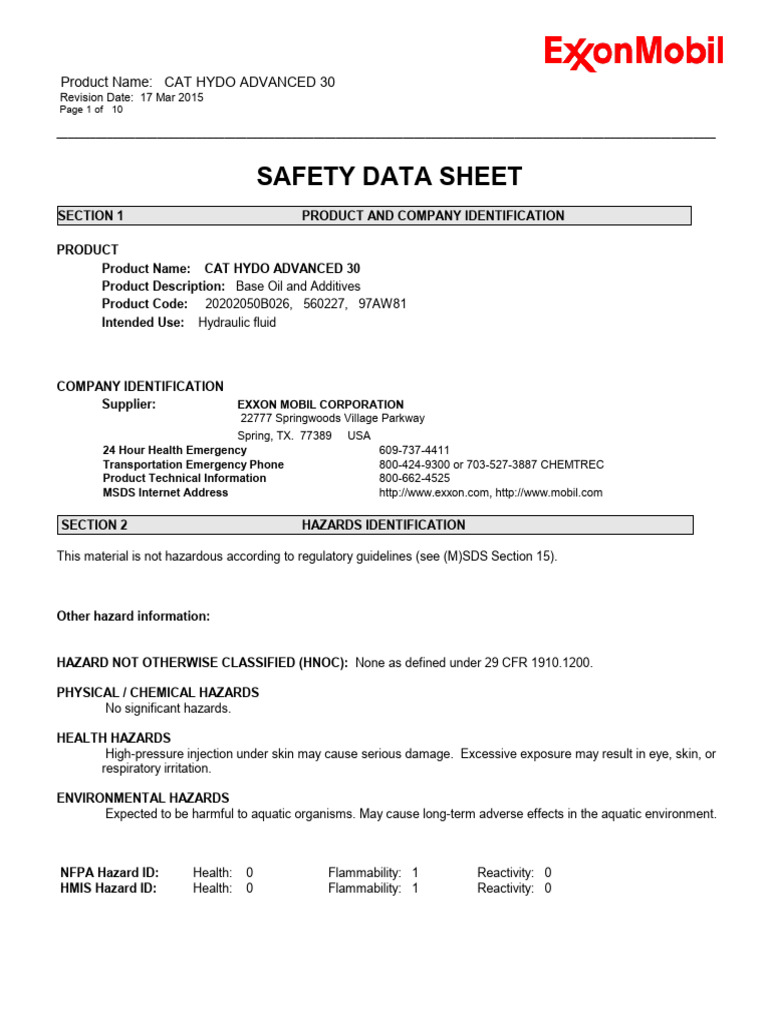 H30 Sds | PDF | Occupational Safety And Health | Safety