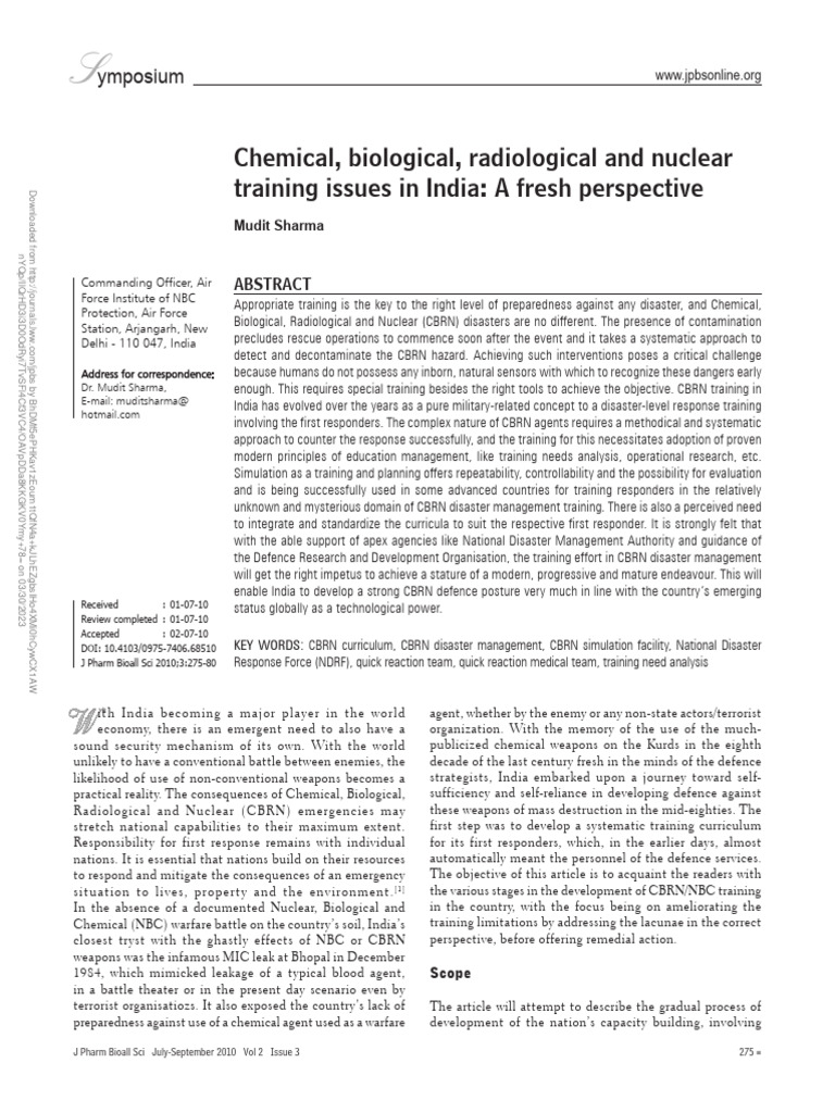 Chemical, Biological, Radiological and Nuclear.16 | PDF | Cbrn Defense | Weapons Of Mass Destruction