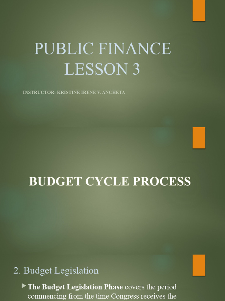 Lesson 3 - Public Finance | PDF | Budget | United States House Of ...