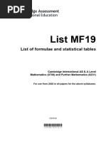 List of Formulae | PDF