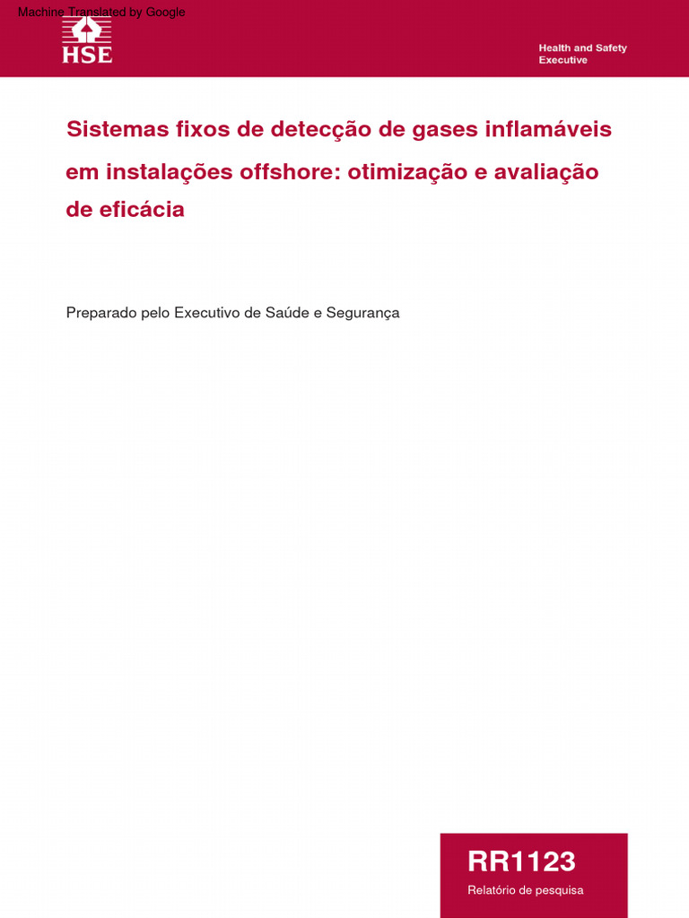 HSE - Gas Detector - RR1123 | Download grátis PDF | Gases | Oxigênio
