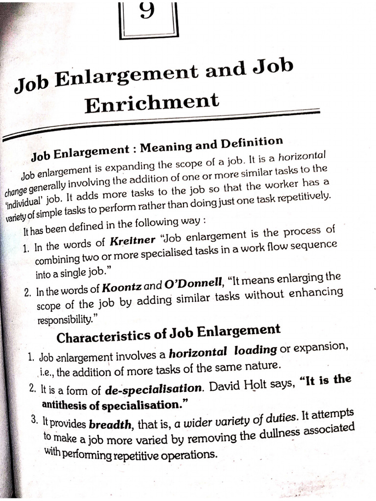Job Enlargement and Enrichment | PDF