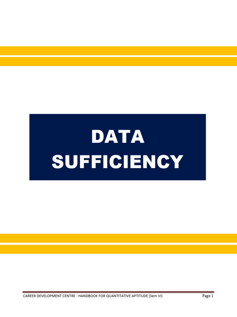 Data Sufficiency | PDF | Statistics | Area
