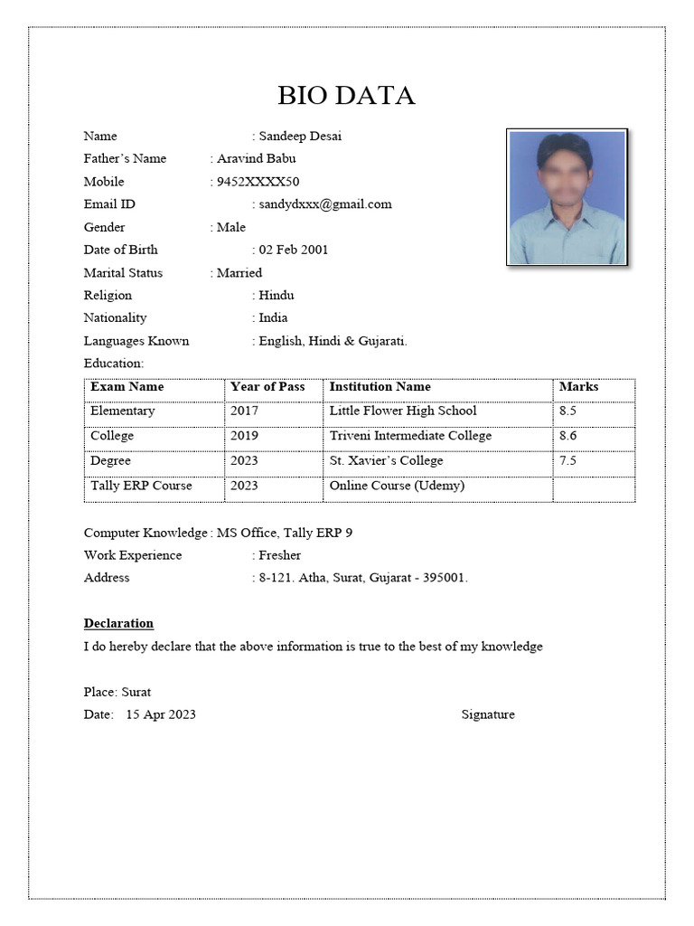Biodata-format-for-job-in-Word | PDF
