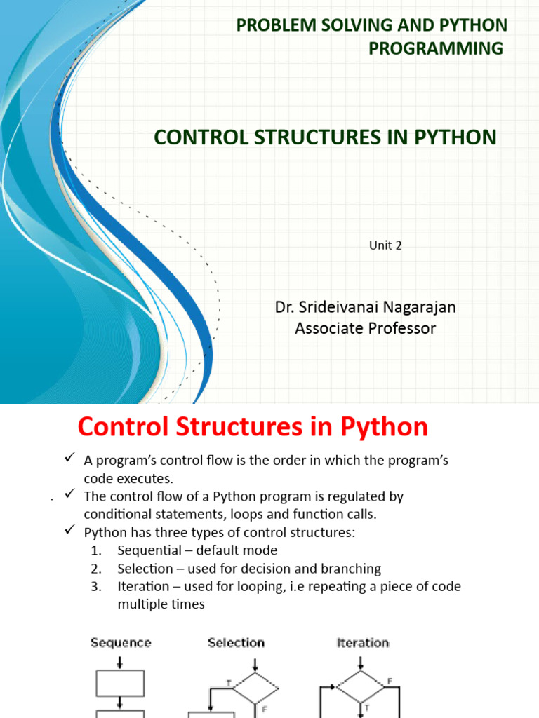 Control Structures in Python | Download Free PDF | Control Flow | Python (Programming Language)