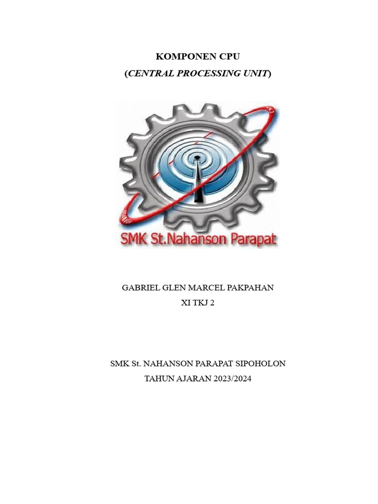 Komponen Cpu | PDF