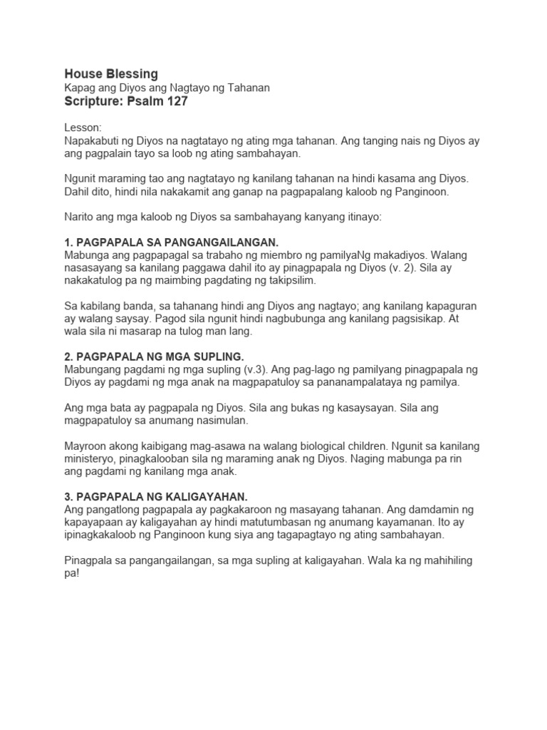 House Blessing | PDF