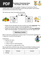Measuring Ingredients Correctly: Worksheet #5 Lesson: Carryout ...