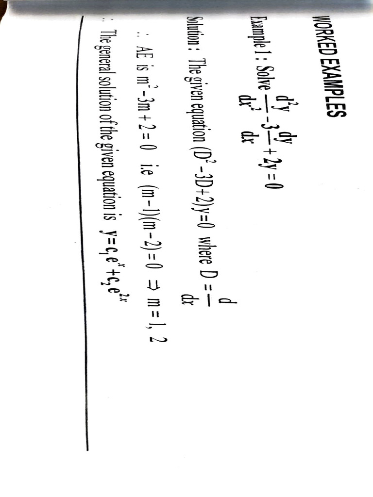 Differential Equations Worked Examples | PDF | Mathematical Objects ...