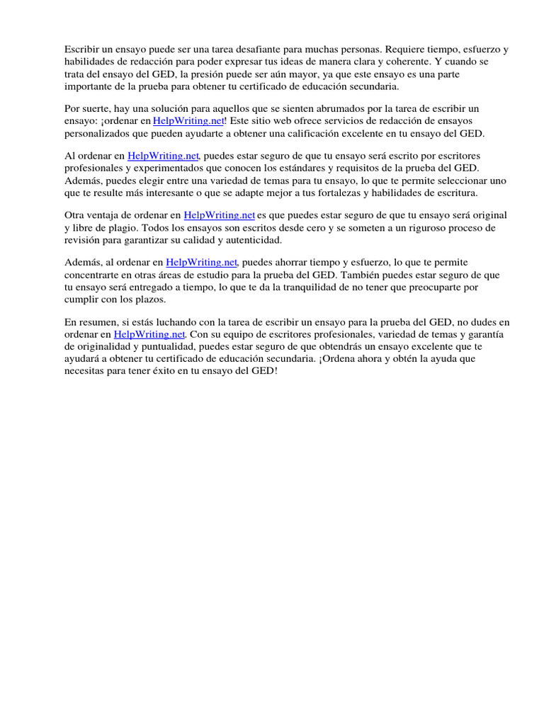 Temas para El Ensayo Del Ged | Descargar gratis PDF | Ensayos | No ficción