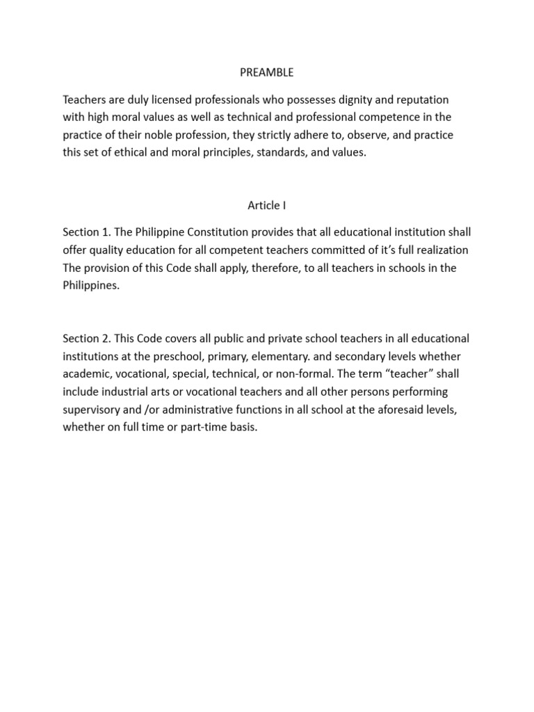 Preamble and Article 1 | PDF | Career & Growth