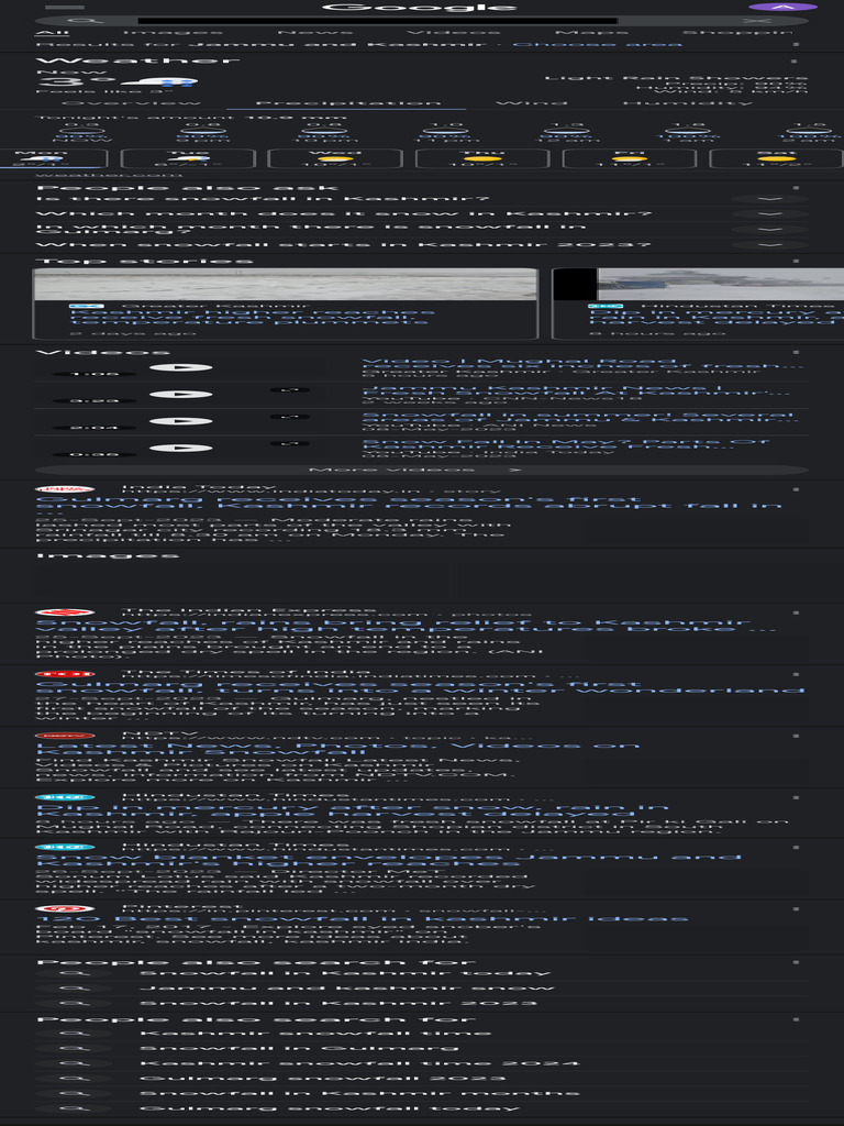 Snowfall Update for Shopian, Kashmir | PDF | Rain | Atmosphere