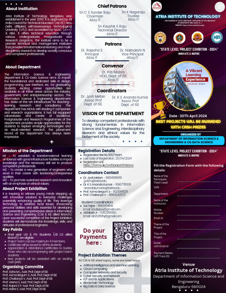 Atria ISE Project Brochure | PDF | Computing | Engineering