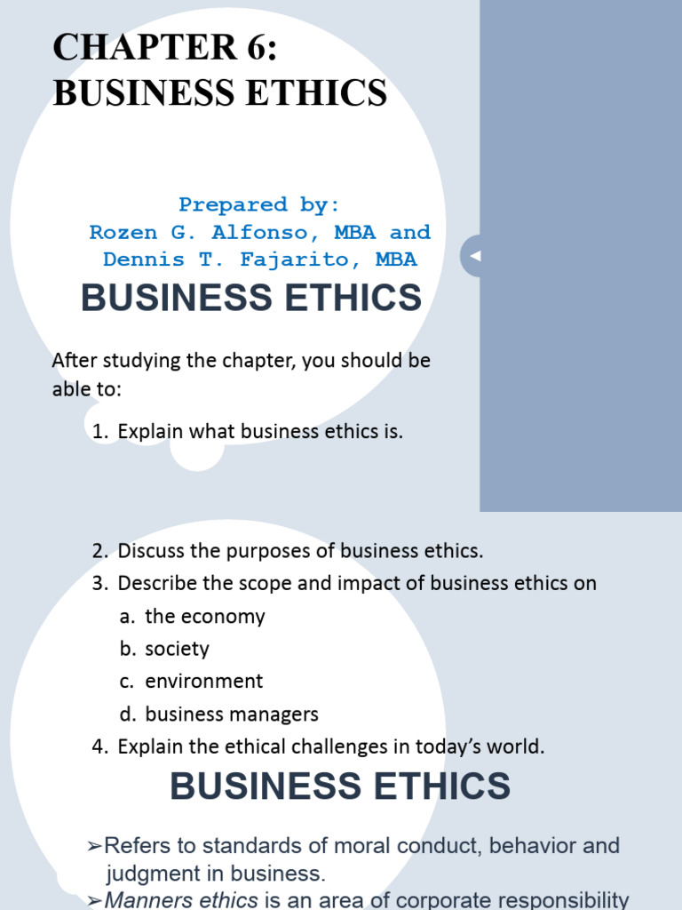 BACC501 Chapter 6 | PDF | Business Ethics | Business
